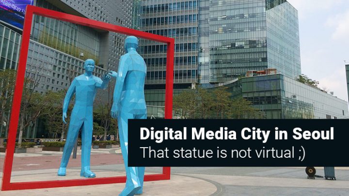 Digital Media City in Seoul: Interesting Statue